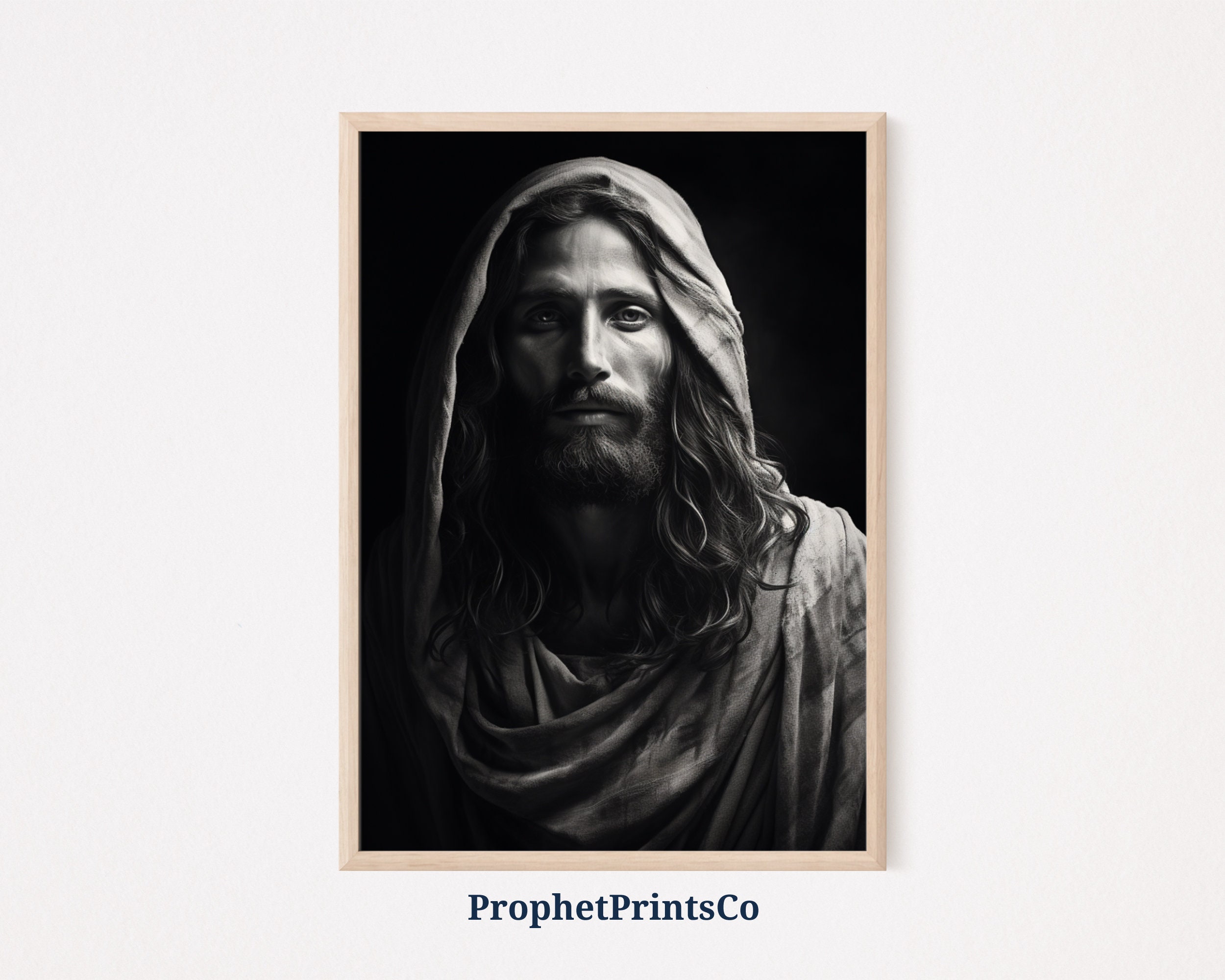 Jesus Portrait | Black and White Art | Picture of Jesus | Jesus Christ ...