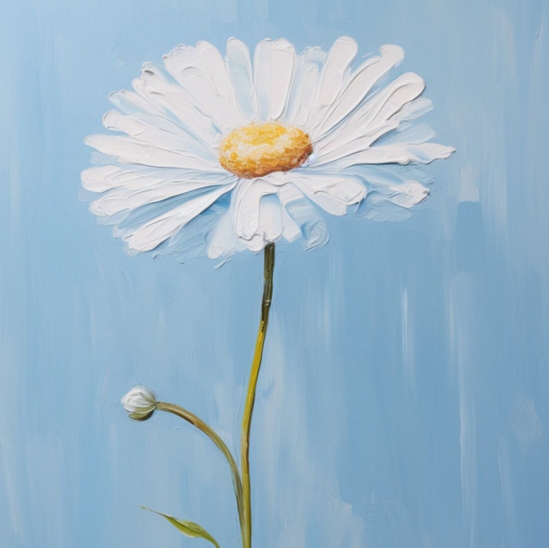 Daisy Wall Art | Daisy Printable | Daisy Print | Floral Illustration ...