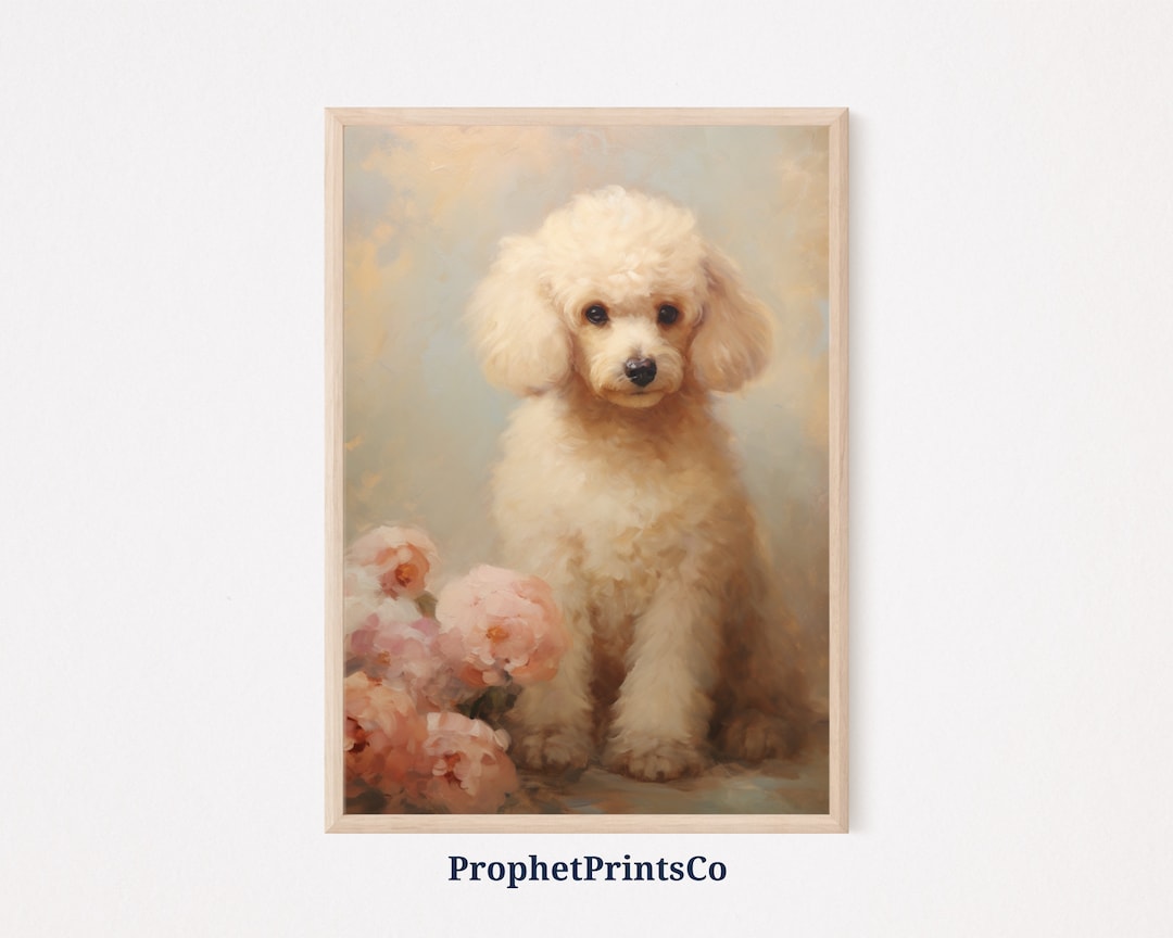 Poodle Art Print | Cute Poodle Decor | Dog Lover Gift | Poodle Dog Art ...