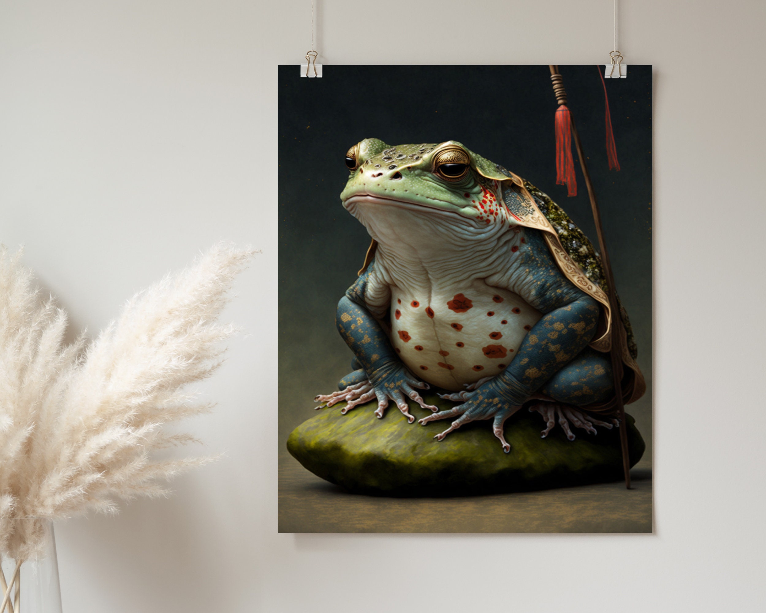 Matsumoto Hoji Frog Poster Print | Cute Japan Frog Wall Art | Frog ...