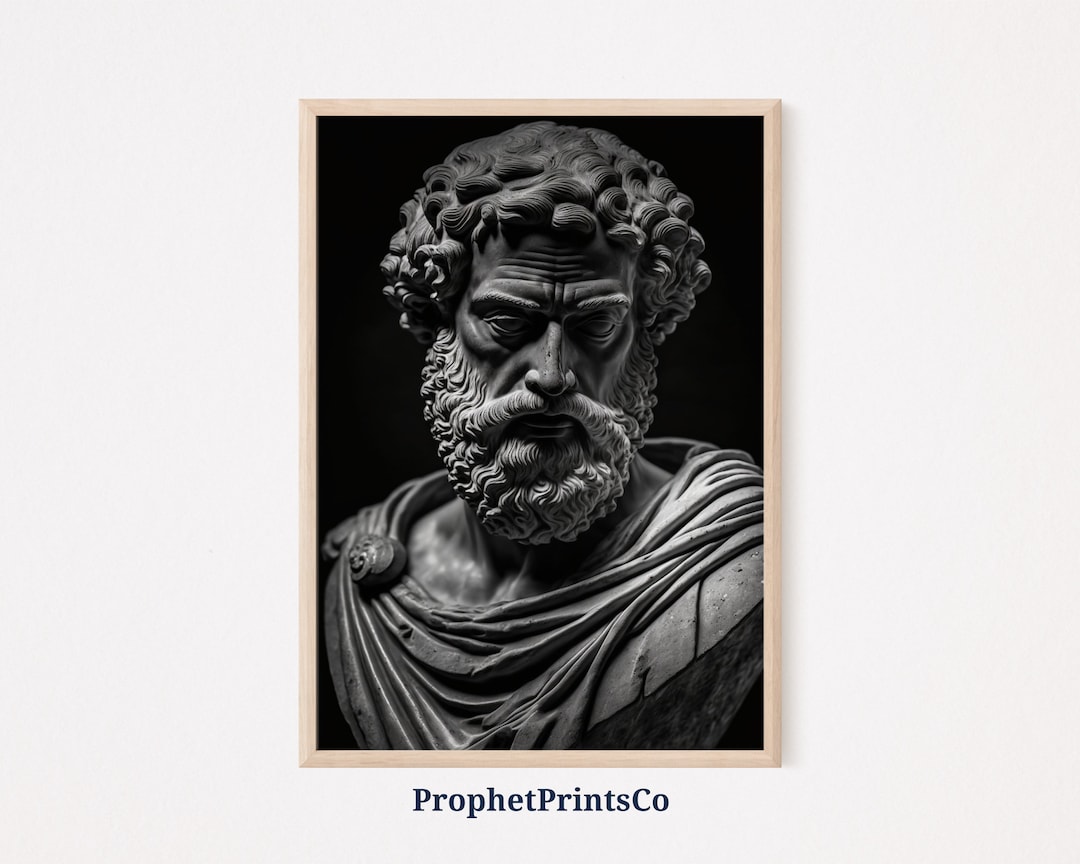Aristotle Poster Print | Monochrome Wall Art | Greek Philosophy Gift ...