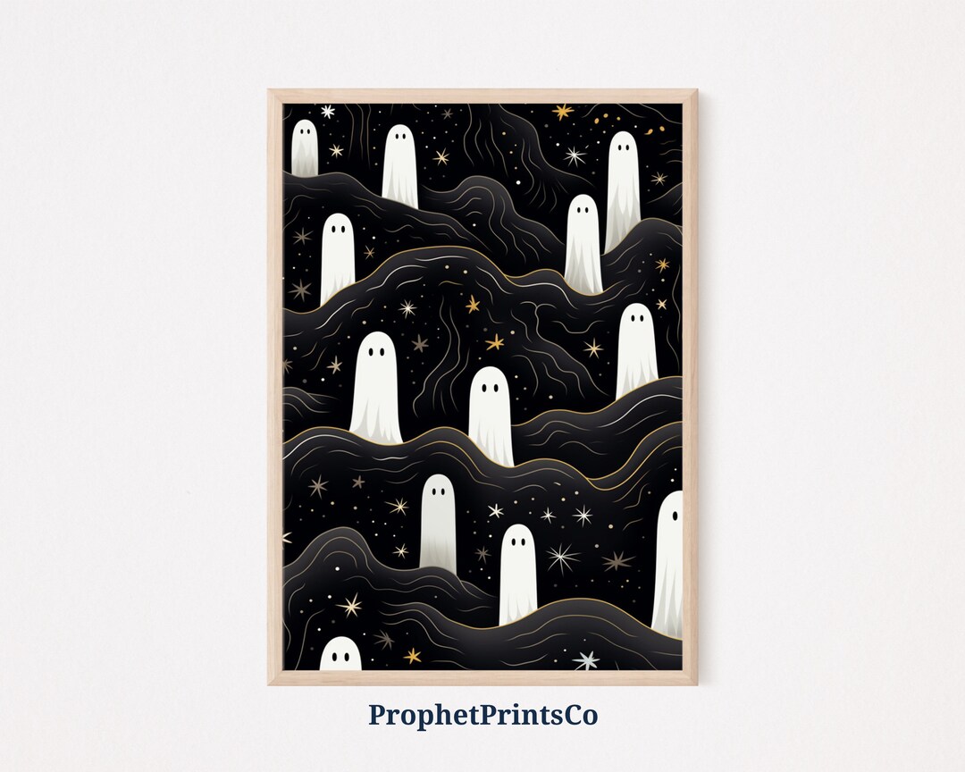 Minimal Ghost Print | Aesthetic Printable Halloween Poster | Halloween ...