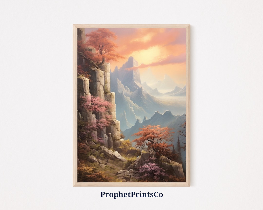 Soft Tonal Mount Olympus Oil Painting | Mt Olympus Poster | Greek ...