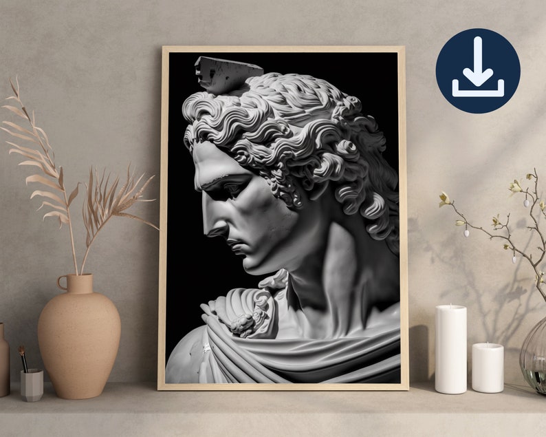 Monochrome Alexander the Great Poster Print | Ancient Greek Wall Art ...