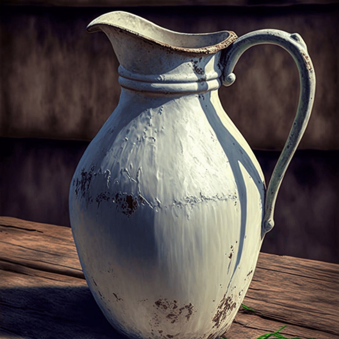 Vintage Milk Jug Poster Print | Country Farmhouse Wall Art | Antique ...