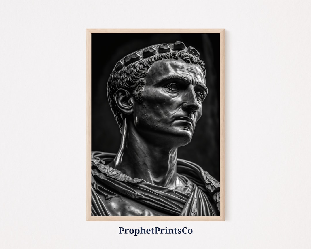 Julius Caesar Poster Print | Roman Emperor Wall Art | Ancient Rome Gift ...