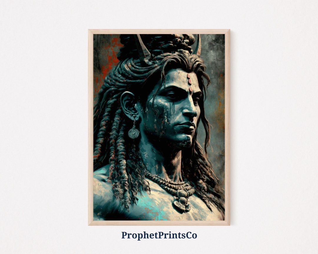 Lord Shiva Painting Poster Print | Indian Gods Wall Art | Hindu Gift ...