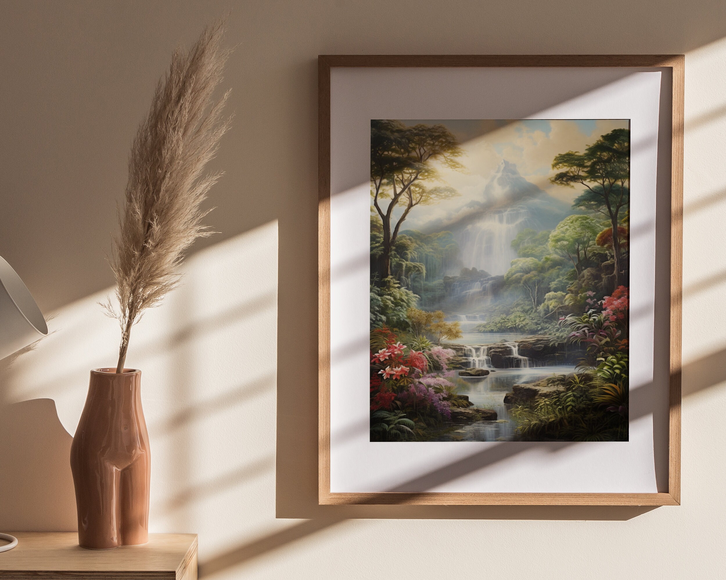 The Garden of Eden Landscape Print | Garden of Eden Art Print | Oil ...
