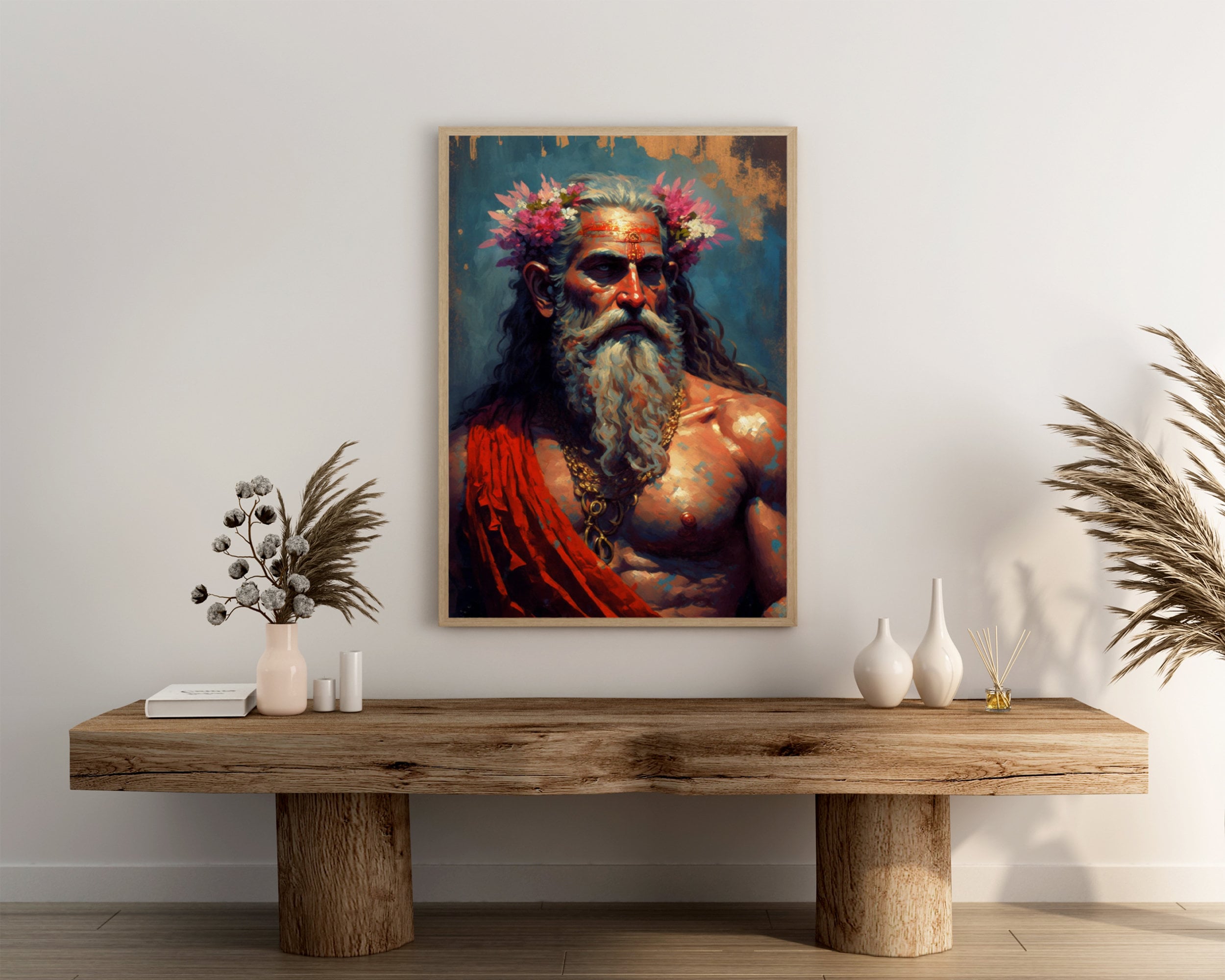 Lord Brahma Poster Print | Hindu God Wall Art | Lord Brahma Gift ...