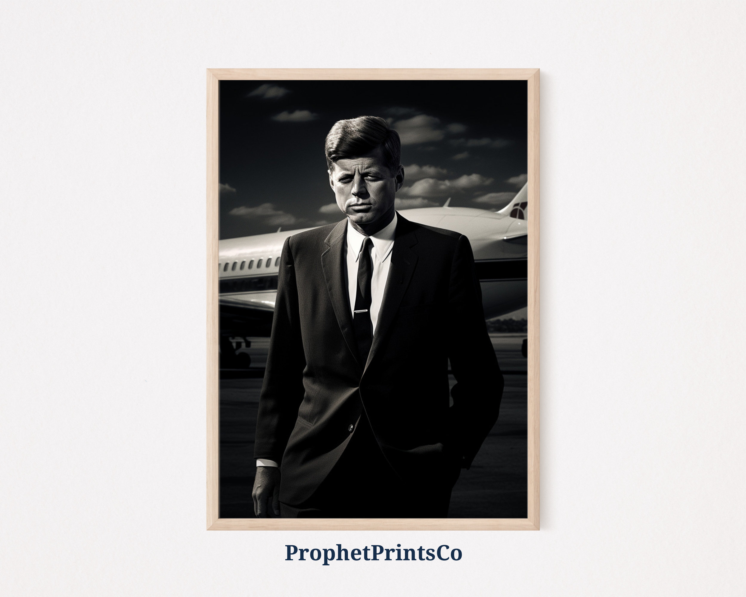 JFK Portrait Print Poster President JFK Artwork Kennedy - Etsy