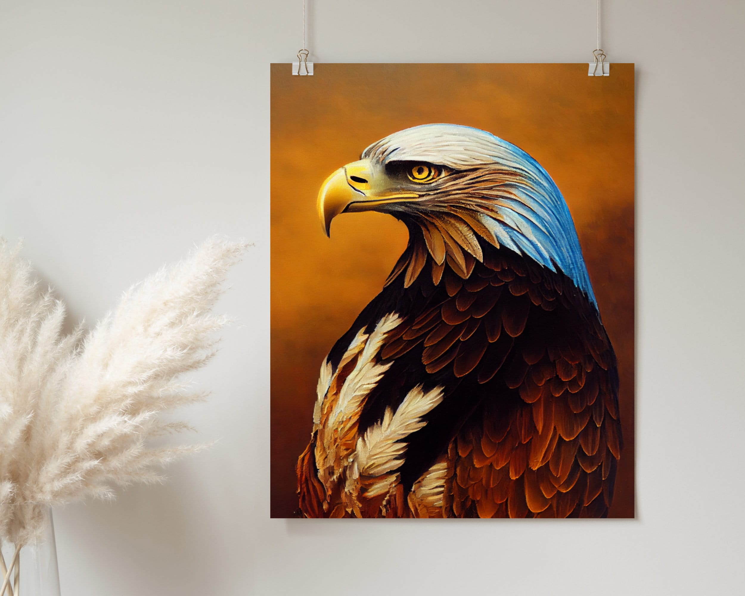 Bald Eagle Oil Painting Poster Print | Native Wall Art | Eagle Lover ...