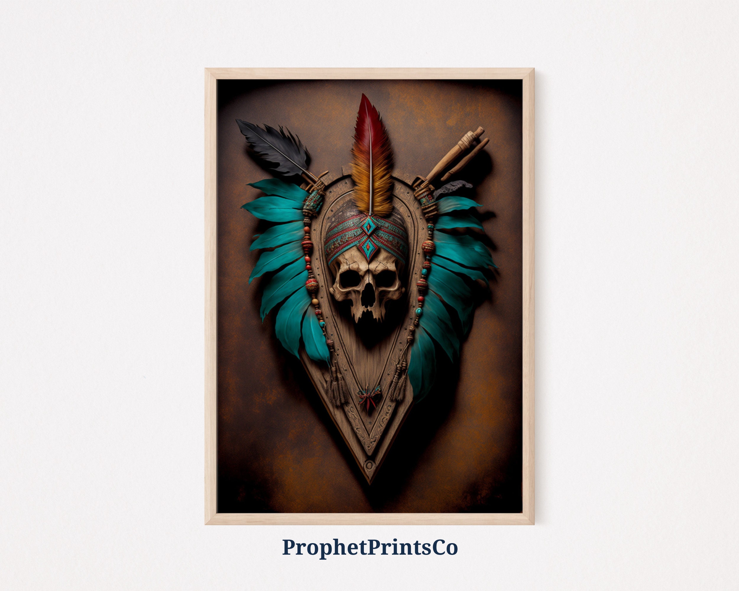 Arrowhead Painting Poster Print | Native American Wall Art | Tribal ...