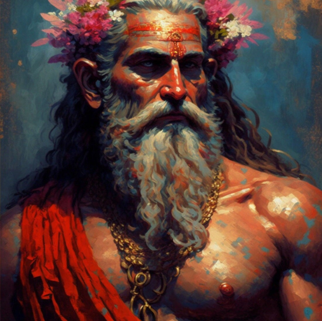 Lord Brahma Poster Print | Hindu God Wall Art | Lord Brahma Gift ...