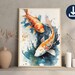 Watercolor Koi Fish Poster Print | Japanese Wall Art | Koi Fish Gift ...