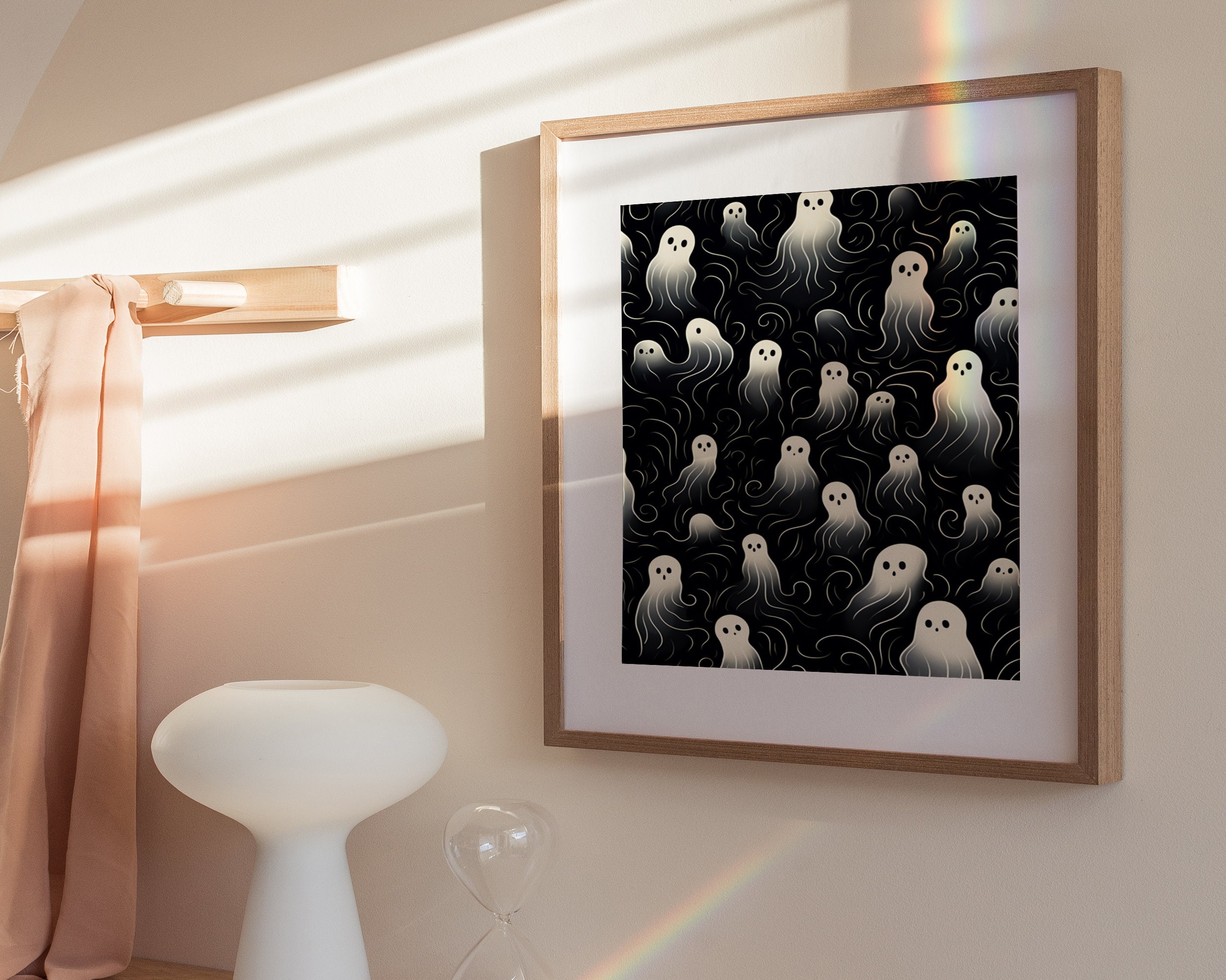 Minimal Ghost Print | Aesthetic Printable Halloween Poster | Halloween ...