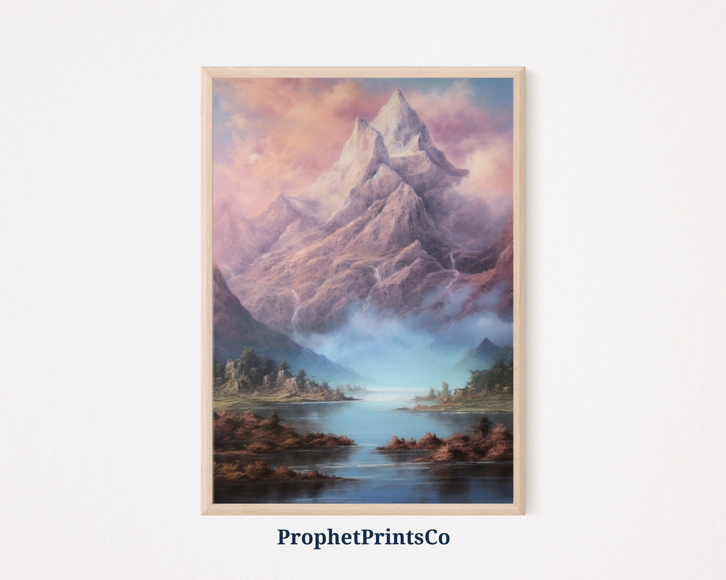 Soft Tonal Mount Olympus Oil Painting | Mt Olympus Poster | Greek ...