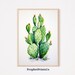 Watercolor Cactus Print | Plant Poster | Southwestern Green Art ...