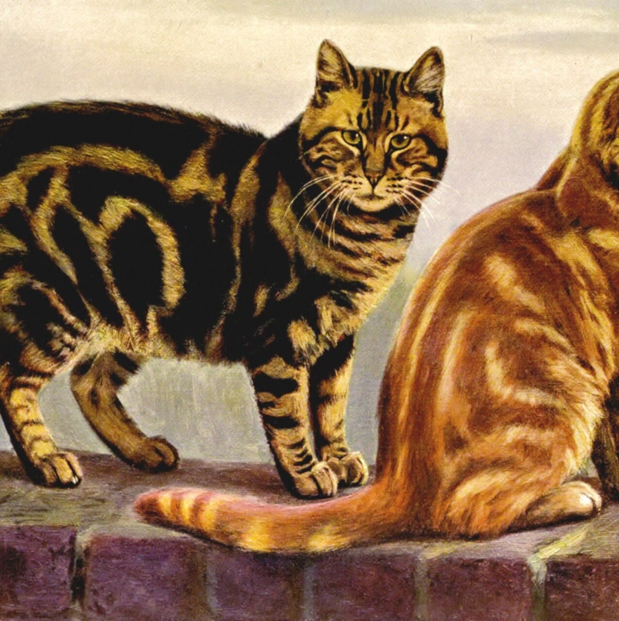 Vintage Kitten Poster Print | Kitten Painting Wall Art | Cat Lover Gift ...