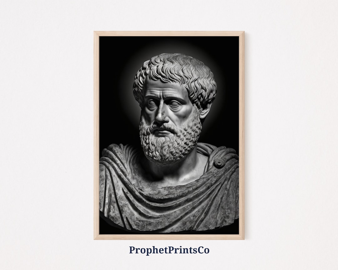 Aristotle Poster Print | Monochrome Wall Art | Greek Philosophy Gift ...
