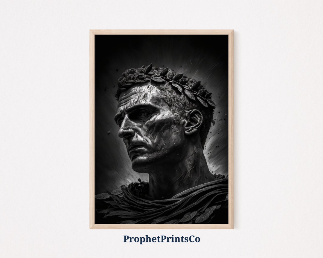 Julius Caesar Poster Print | Roman Emperor Wall Art | Ancient Rome Gift ...