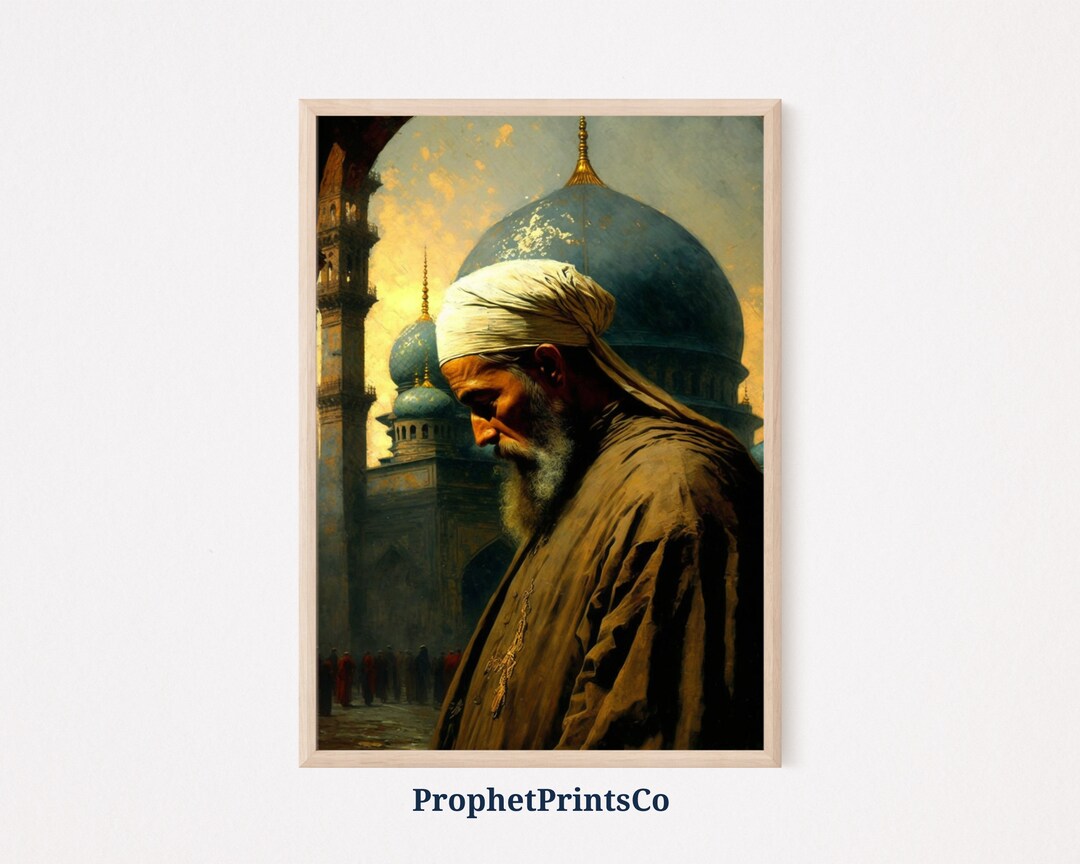 Islamic Man Poster Print | Oil Painting Wall Art | Inspired by Monet ...