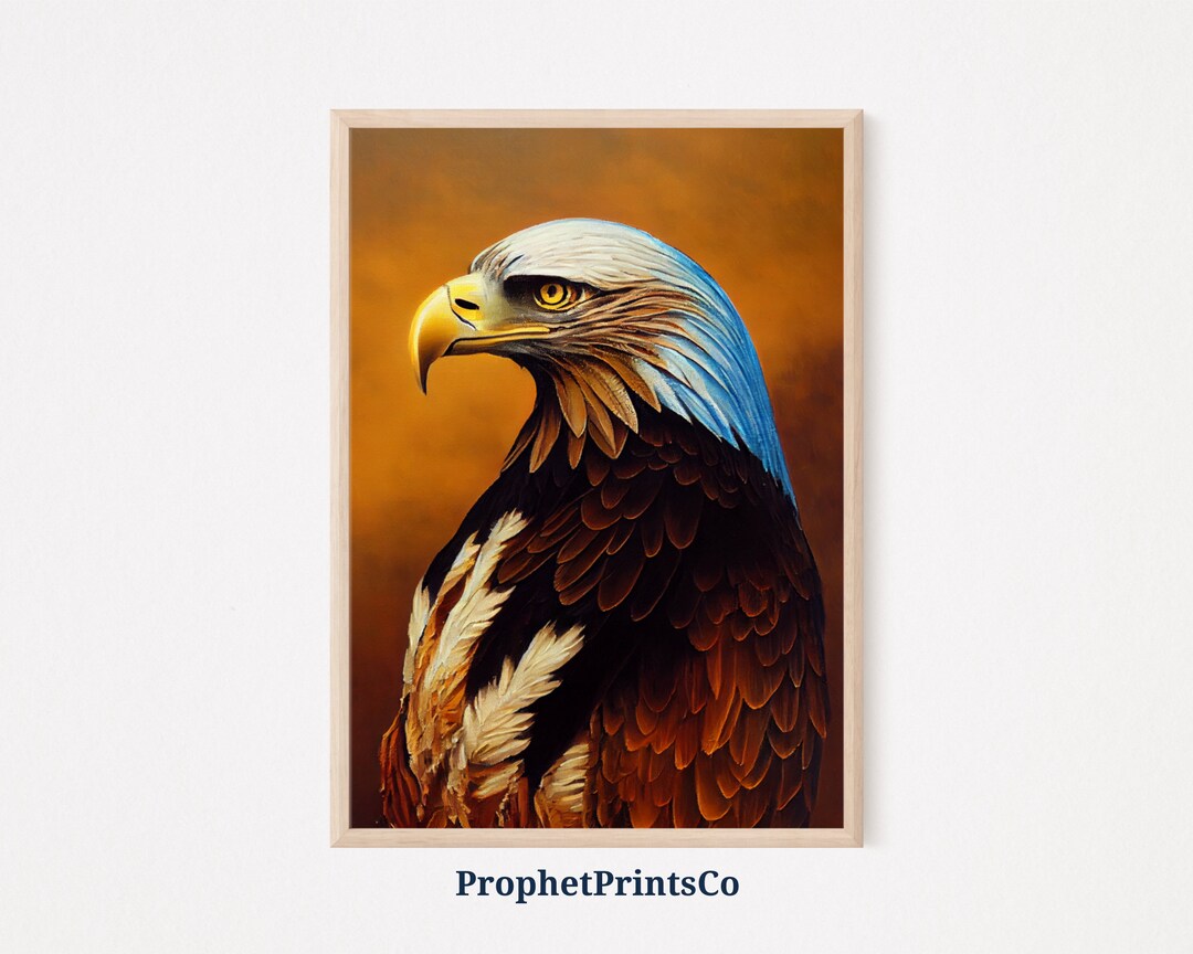 Bald Eagle Oil Painting Poster Print | Native Wall Art | Eagle Lover ...