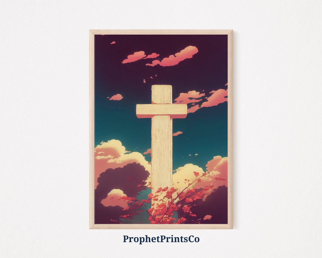 DIGITIAL DOWNLOAD Christian Cross Poster Print | Religious Wall Art ...