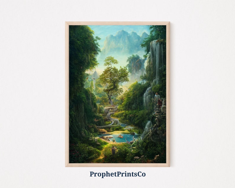 DIGITIAL DOWNLOAD Garden of Eden Poster Print | Christian Wall Art ...