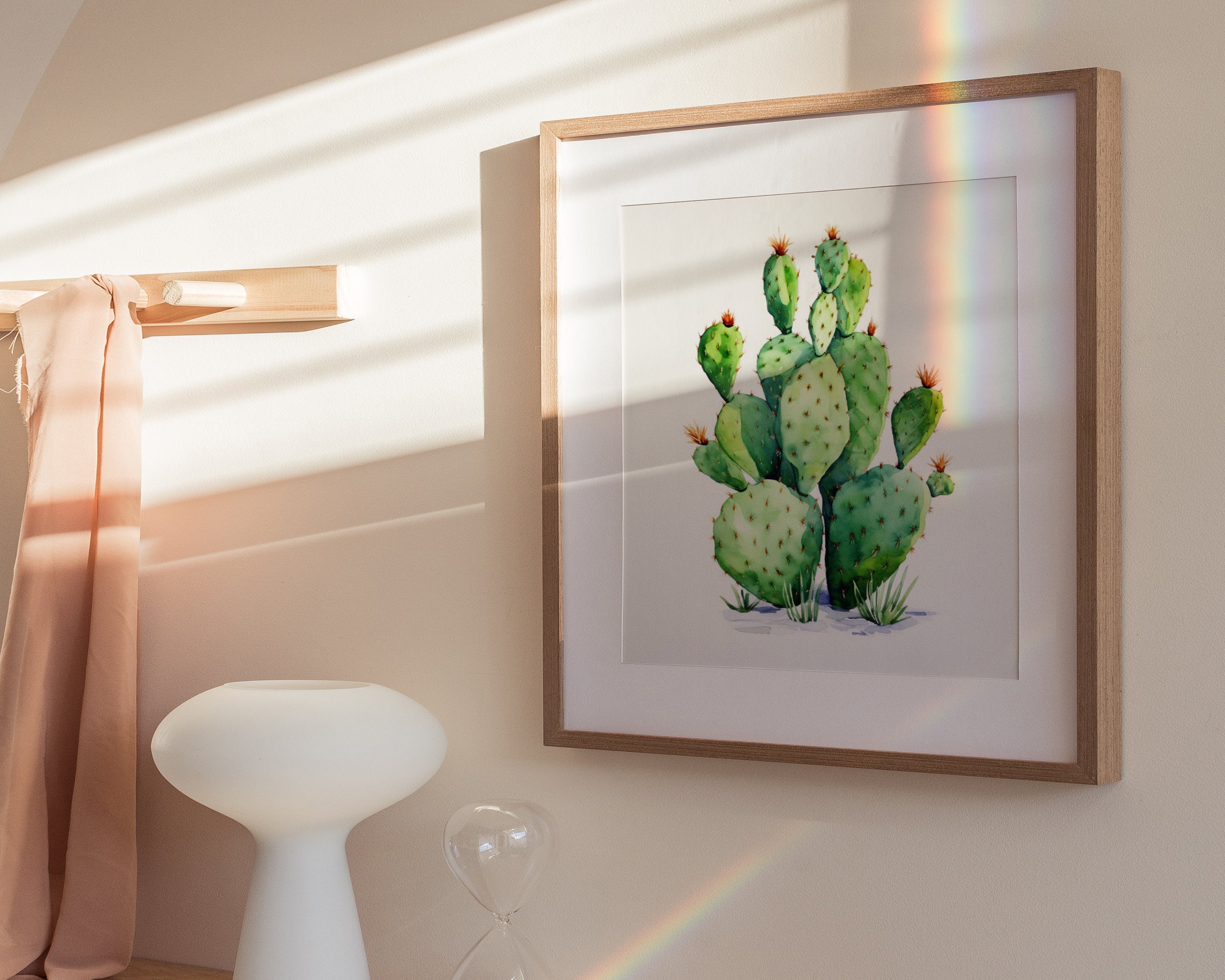 Watercolor Cactus Print | Plant Poster | Southwestern Green Art ...