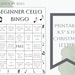 Cello Bingo Game // Cello Practice Printable // Fun Cello Practice ...