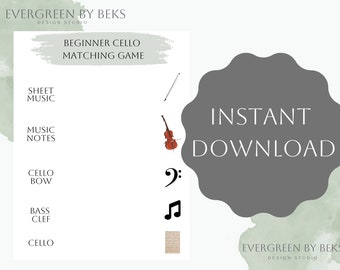 Cello Bingo Game // Cello Practice Printable // Fun Cello Practice ...