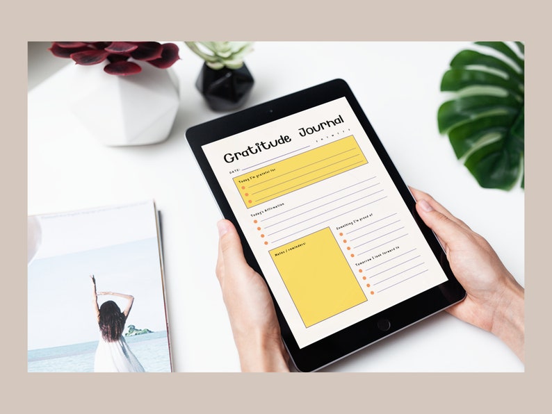 Daily Gratitude Journal Undated Journal Digital Download & - Etsy