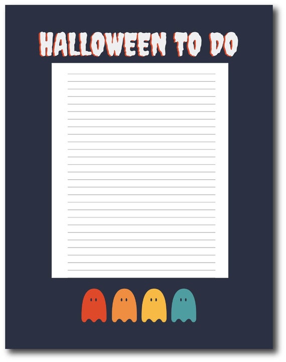 Halloween Printable to Do List Halloween Printables - Etsy