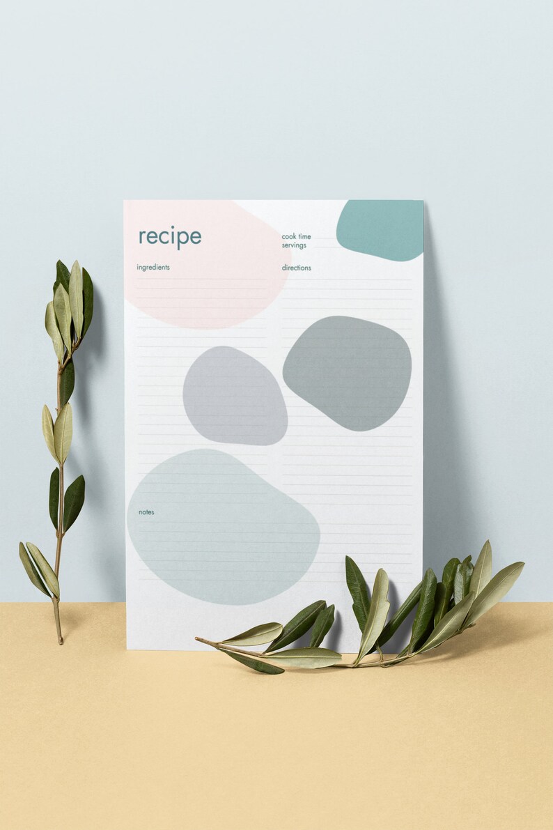Printable Recipe Card, Recipe Printable, Recipe Card Digital - Etsy