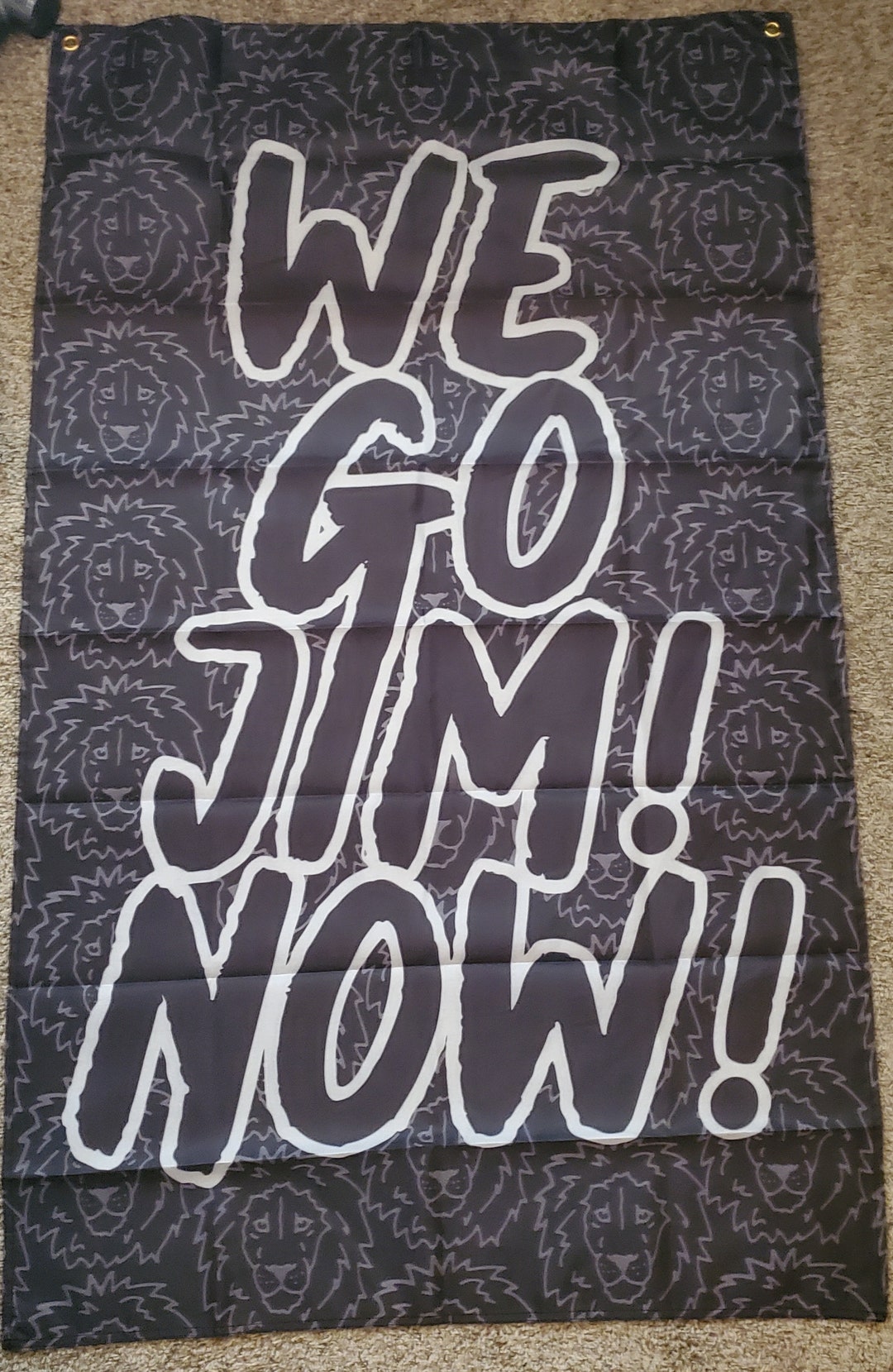 We Go Jim Now Gym Motivational Flag - Etsy