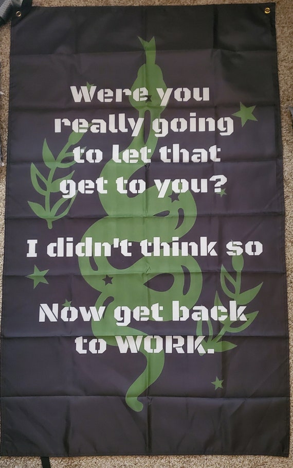 Get Back to Work Motivational Flag - Etsy
