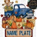 BLANK Fall Name Plate Png, Boy Sublimation, Fall Png, Scarecrow Png ...