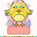 Easter Chick Name Banner PNG, Easter Png, Easter Sublimation, Happy ...
