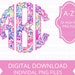 Rain Sprinkles Preppy Monogram Png, Monogram Alphabet Pack, Scallop ...