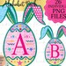 Preppy Bunny A-Z Alphabet Pack Png, Uppercase Alphabet Pack, A-Z ...