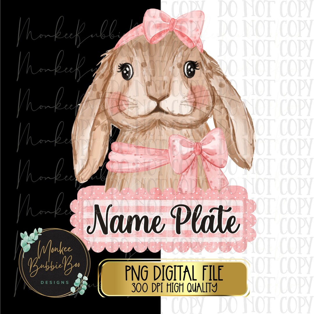 BLANK Easter Name Plate, Easter PNG, Easter Sublimation, Easter, Easter ...