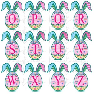 Preppy Bunny A-Z Alphabet Pack Png, Uppercase Alphabet Pack, A-Z ...