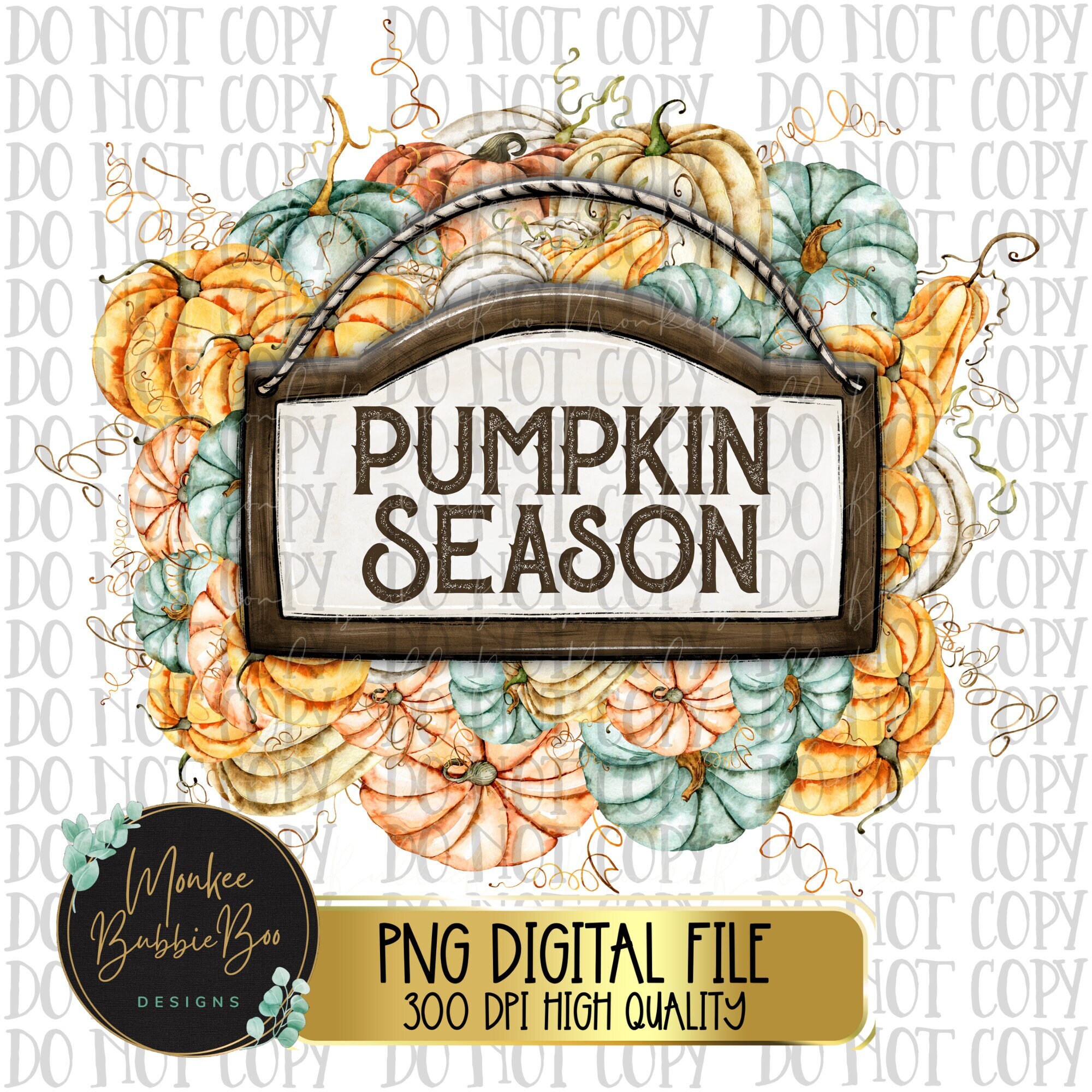 Pumpkin Season PNG, Fall PNG, Autumn Png, Boho Fall Png, Pumpkin Png ...