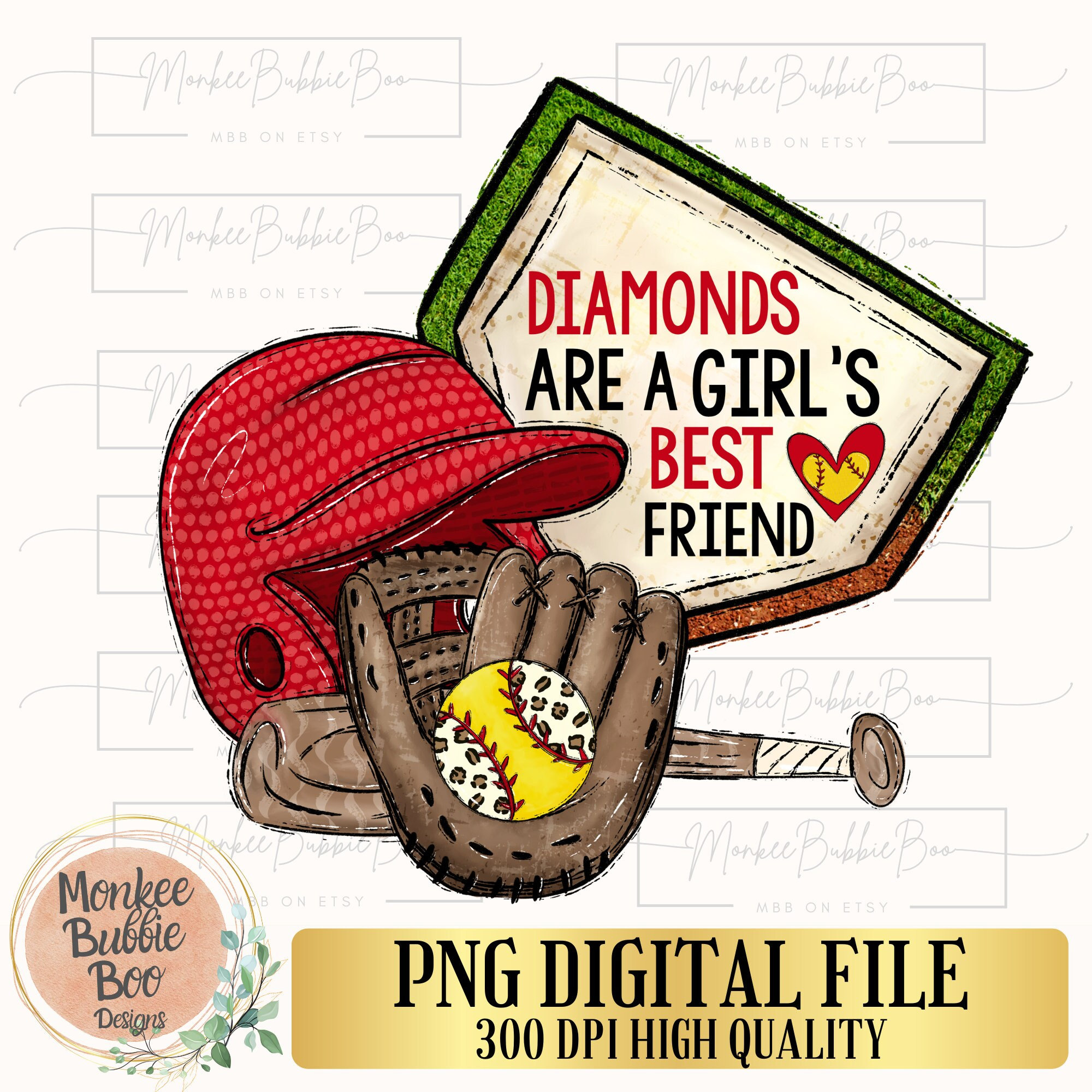 Softball Png, Game Day PNG, Diamonds Are a Girl's Best Friend PNG, SB ...