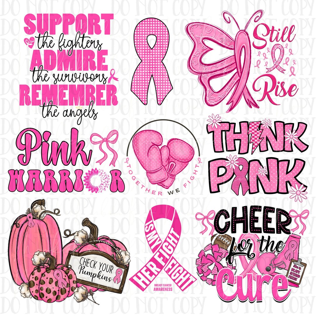 Breast Cancer BUNDLE Pngs, Cancer Awareness Png, Pink Out, Cancer ...