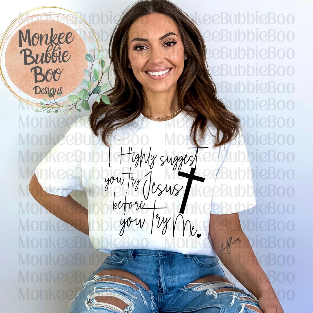 Set of 2 Pngs, Try Jesus Png, Christian Sublimation, Christian Clipart ...