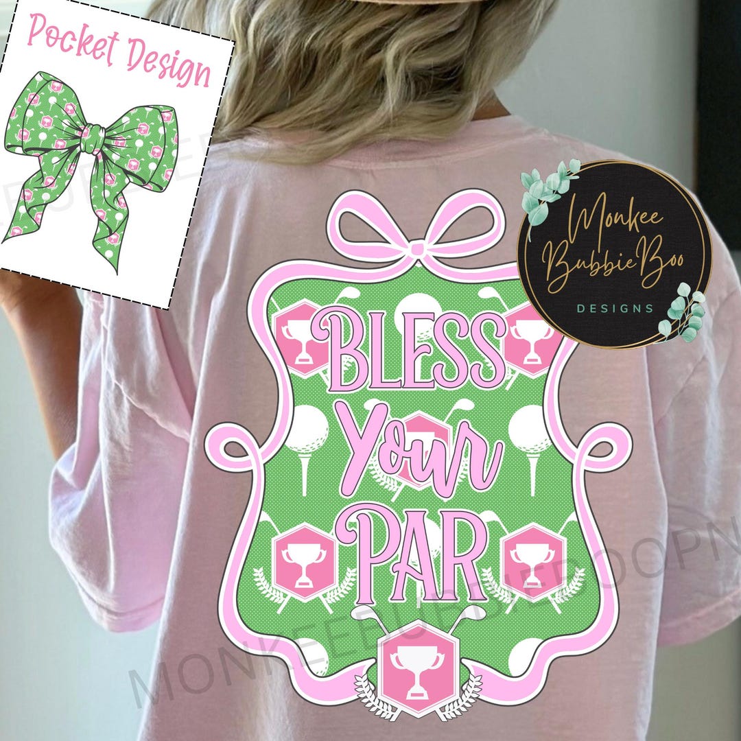 Preppy Golf PNG, Bless Your Par, Golf Sublimation, Southern Png, Preppy ...