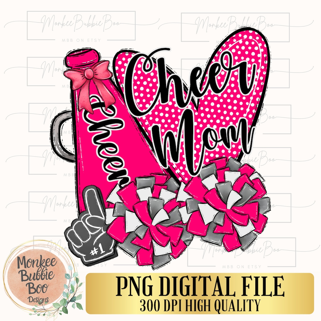 Cheer Mom PNG, Cheerleader Mama Pngs, Cheerleader Sublimation ...