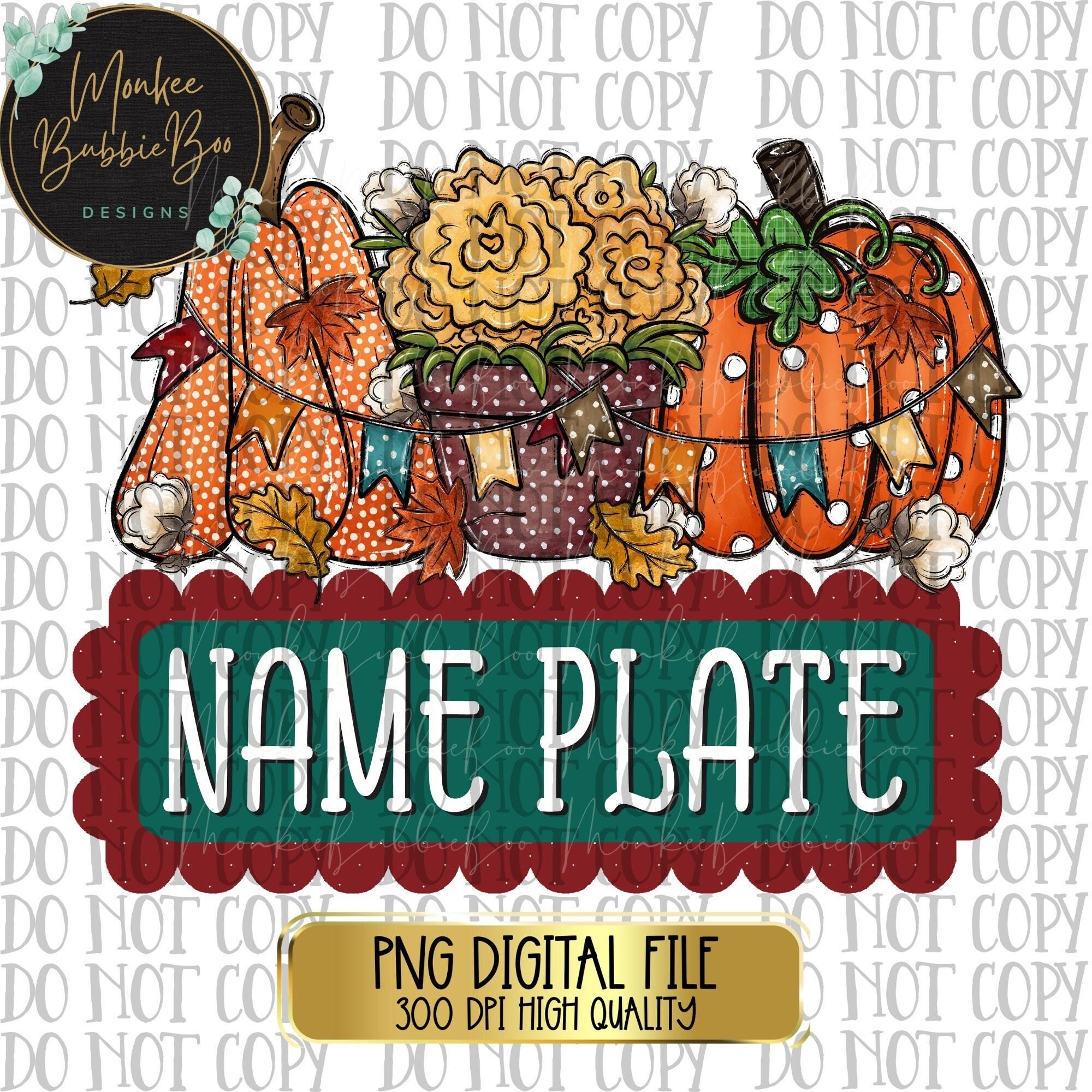 BLANK Fall Name Plate Png, Girl Sublimation, Fall Png, Pumpkin Png, Kid ...