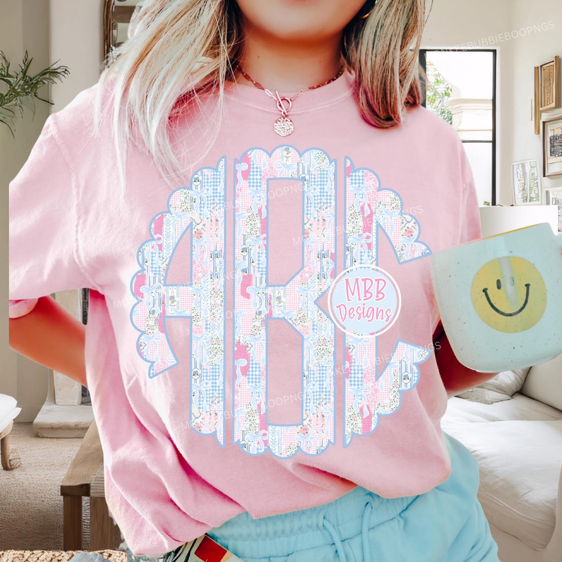 Grand Millennial Monogram Alphabet Set, Preppy, Floral Monogram ...